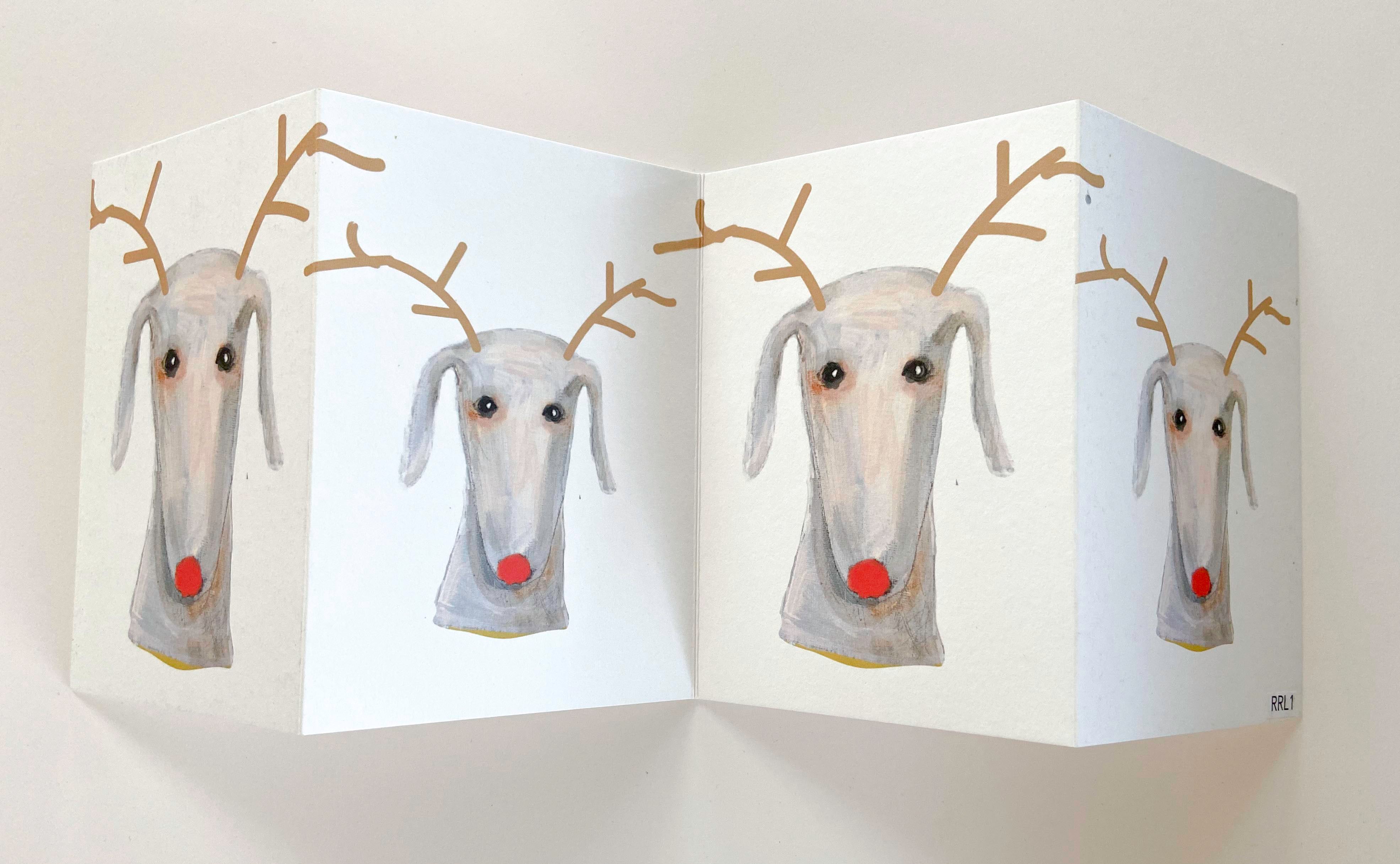 Concertina Christmas Rosie as Rudolf Card – Print Circus